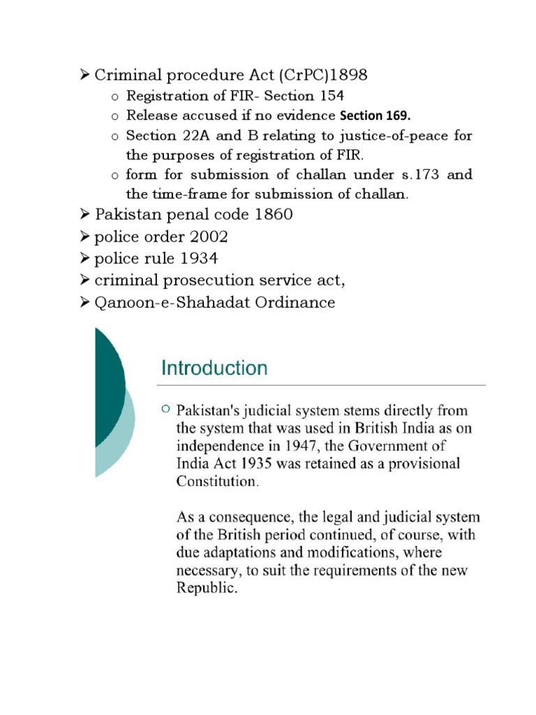 Criminal Justice System in Pakistan | PDF | Criminal Justice | Crime ...