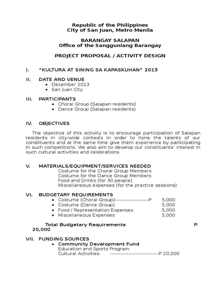 Republic of The Philippines City of San Juan, Metro Manila Barangay ...