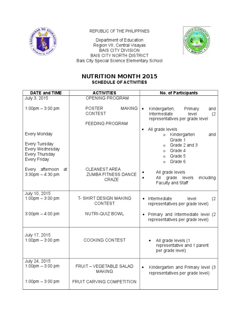 ACTIVITY Design Nutrition Month | PDF | Nutrition | Diet & Nutrition