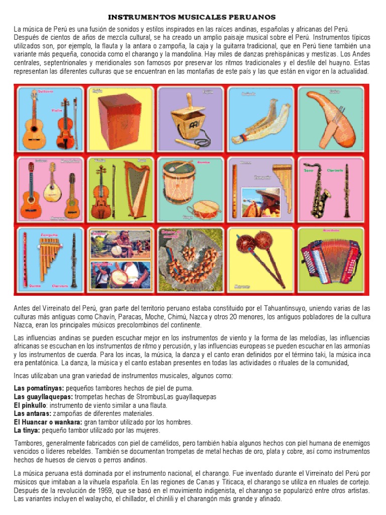 Instrumentos Musicales Peruanos | PDF | Perú | Valses