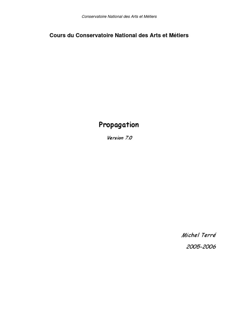 Cours Propagation Radio | PDF | Antenne (Radio) | Vagues