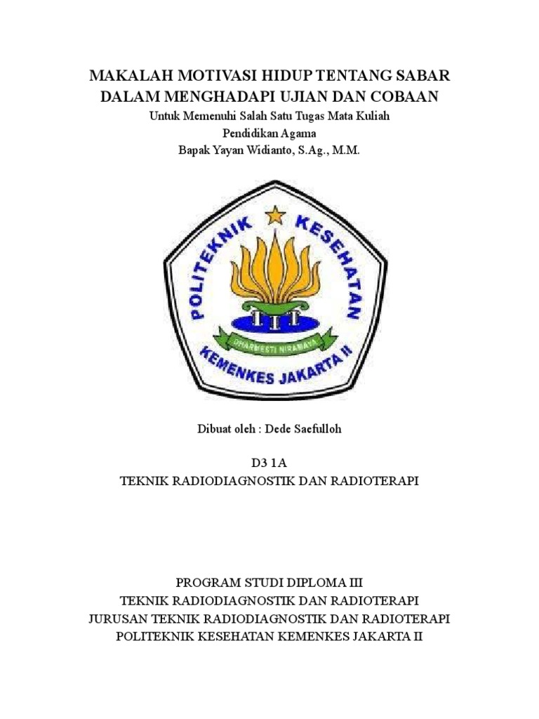 Sabar Dalam Menghadapi Ujian Dan Cobaan | PDF