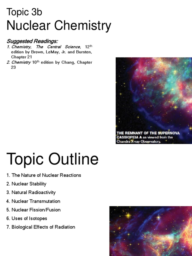 Overview of Nuclear Chemistry Concepts | PDF | Nuclear Physics | Atomic ...