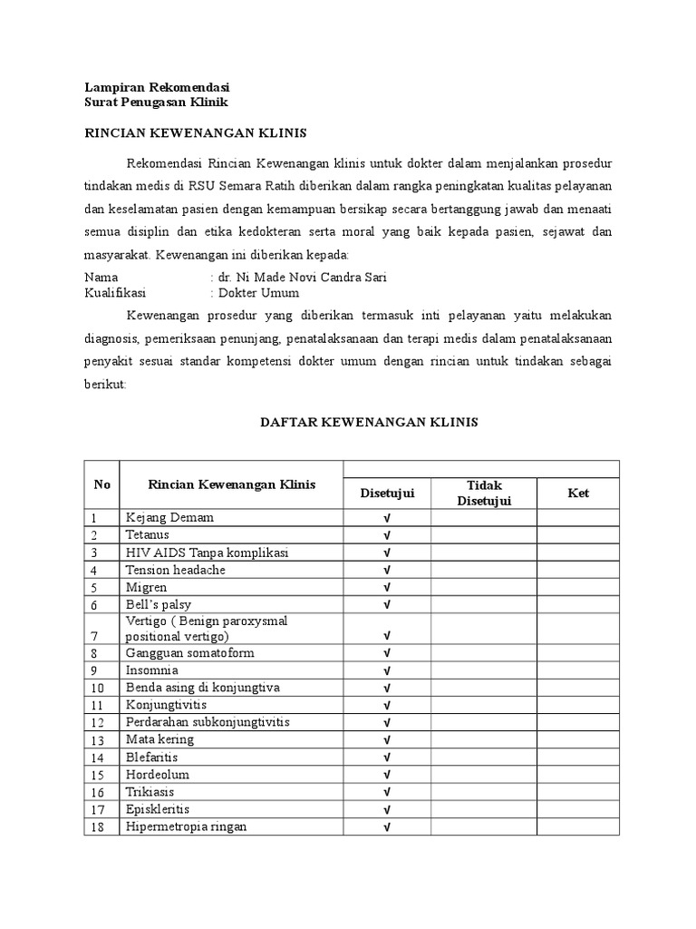 RKK Dokter Umum | PDF