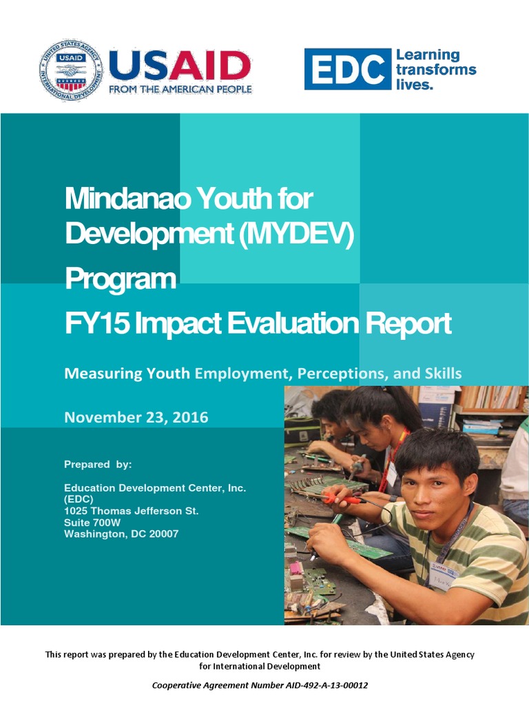 MYDev Impact Eval Master FINAL | PDF | Sampling (Statistics) | Employment