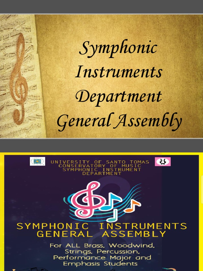 Symphonic Instruments General Assembly 2019 2020 | PDF | Woodwind ...