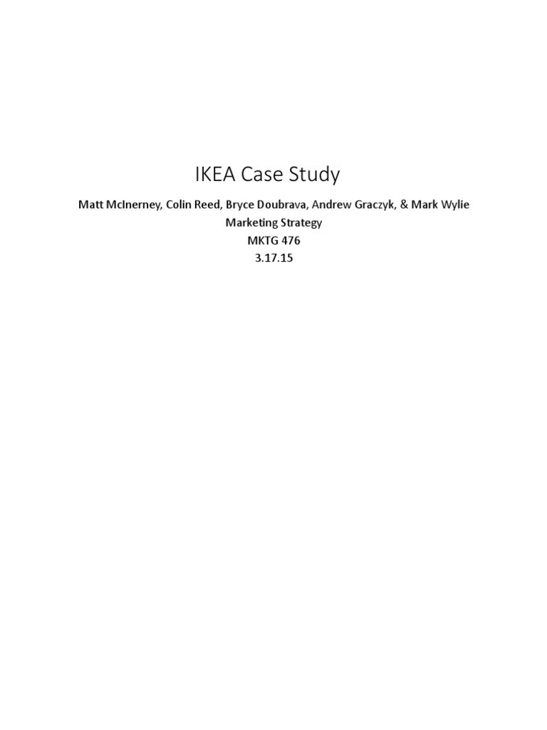 IKEA Case Study | PDF | Value Chain | Retail