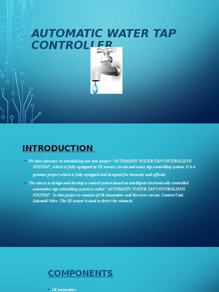 Automatic Water Tap Controller | PDF | Tap (Valve) | Vacuum Tube