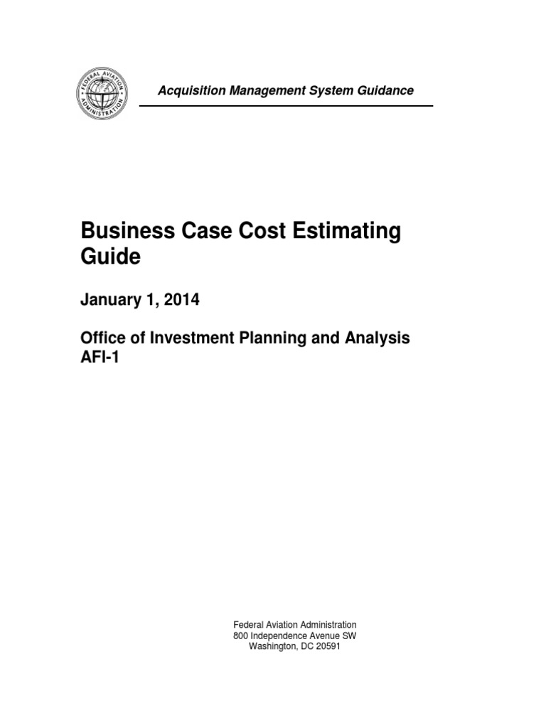 Business Case Cost Estimating Guide | PDF | Procurement | Federal ...