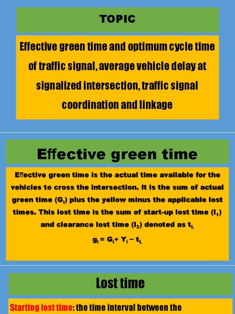 Traffic Signal Timing Optimization | PDF | Teaching Methods & Materials