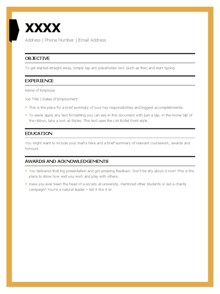 Resume Template for Job Seekers | PDF