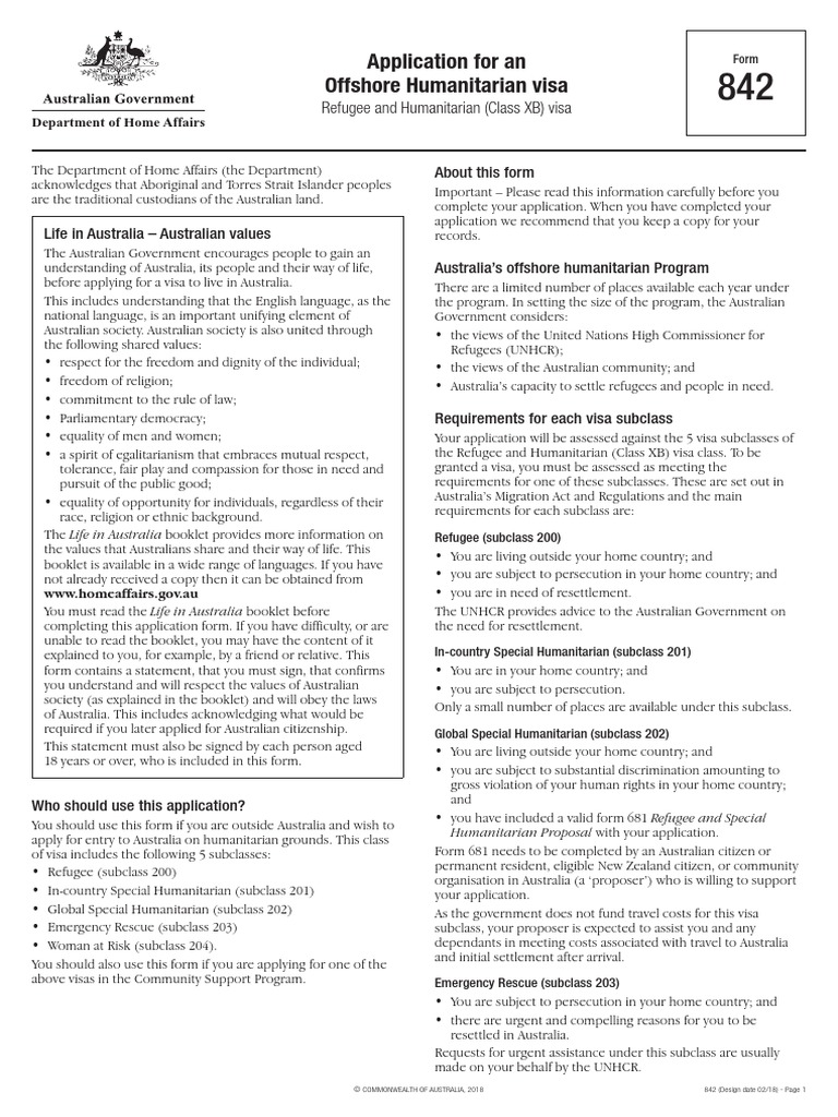 842 PDF | PDF | Travel Visa | Refugee