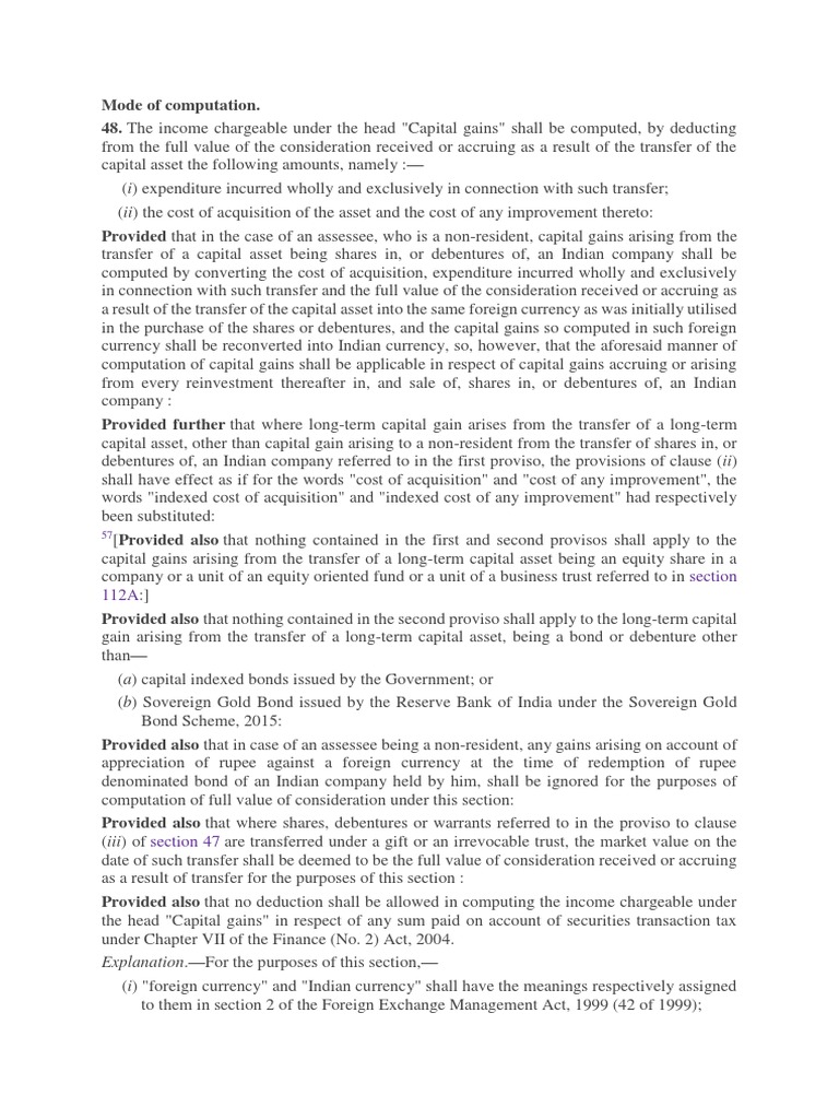 Section 112A: Explanation.-For The Purposes of This Section | PDF ...