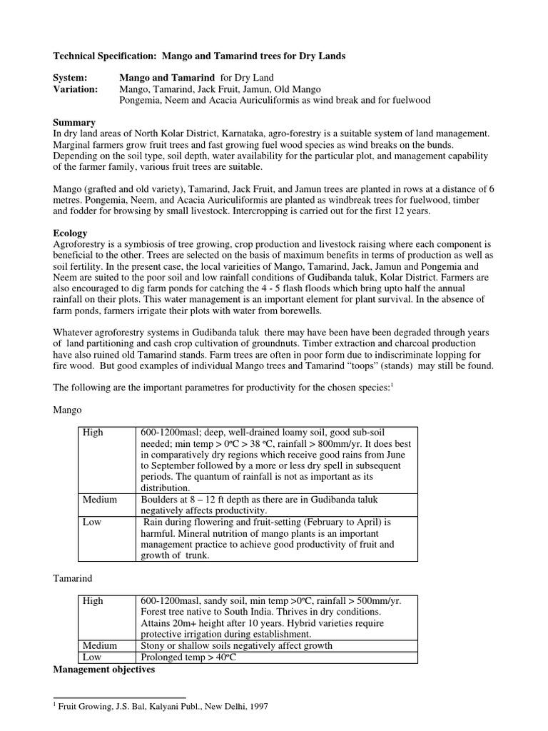 Technical Specifications | PDF | Trees | Soil