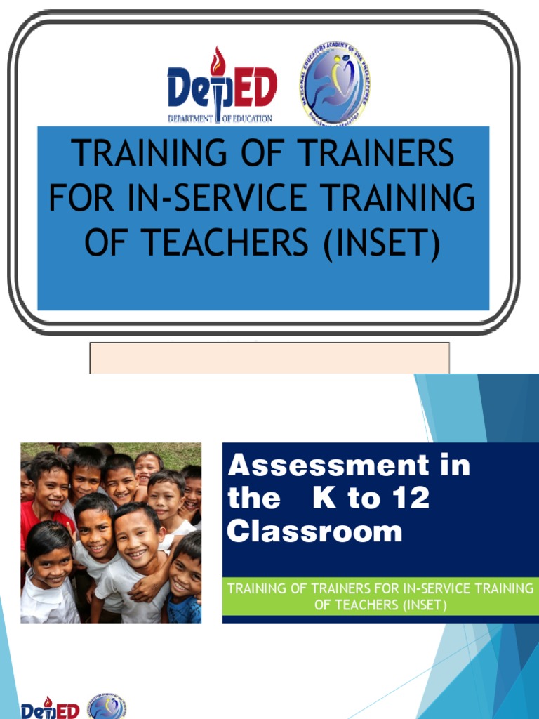 Training of Trainers For In-Service Training of Teachers (Inset) | PDF ...
