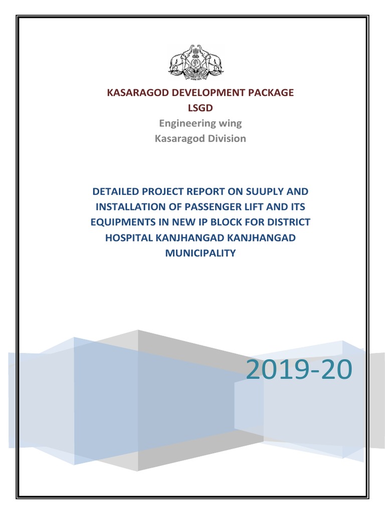 Kasaragod Development Package LSGD: Engineering Wing Kasaragod Division ...