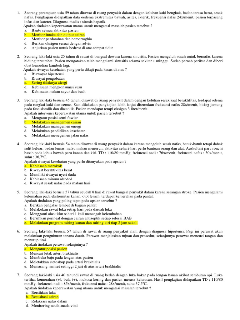 Soal Try Out Ukom Perawat | PDF