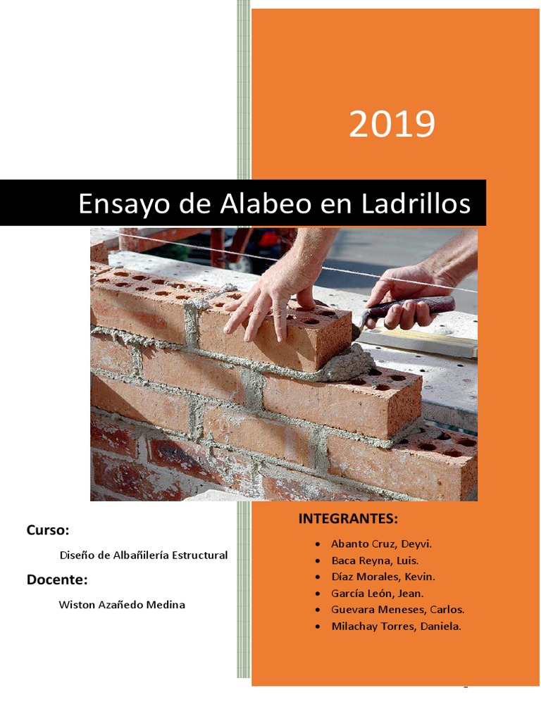 Ensayo de Alabeo en Ladrillos | PDF | Ladrillo | Albañilería