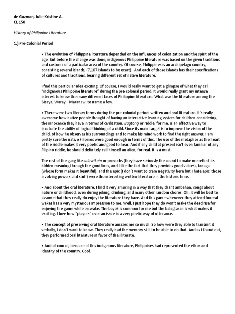 Panitikan | PDF | Tagalog Language | Philippines