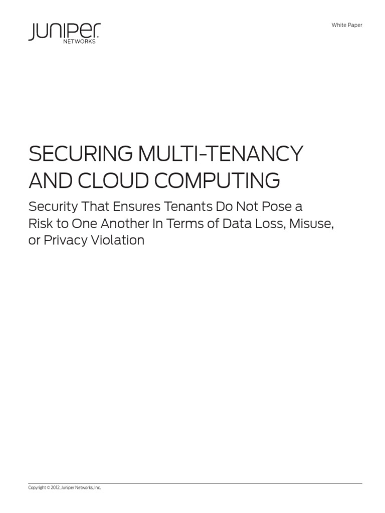 Securing Multi-Tenancy and Cloud Computing | PDF | Virtual Machine | Cloud Computing