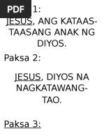 Tagalog Christian Sermon Outline | PDF