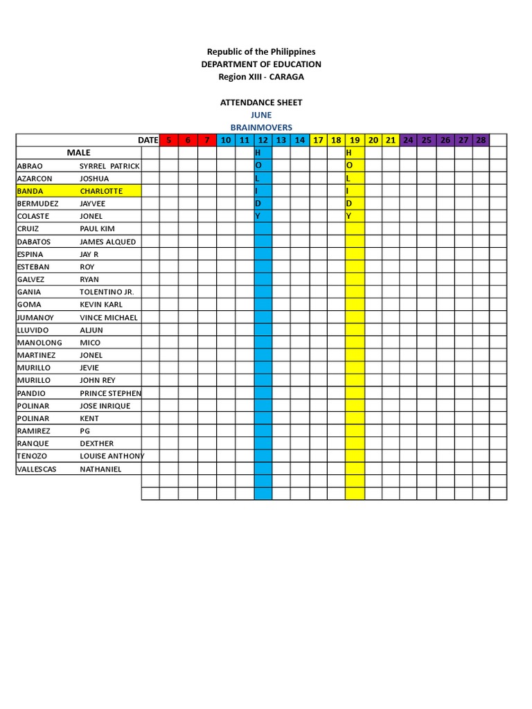 Attendance 2019-2020