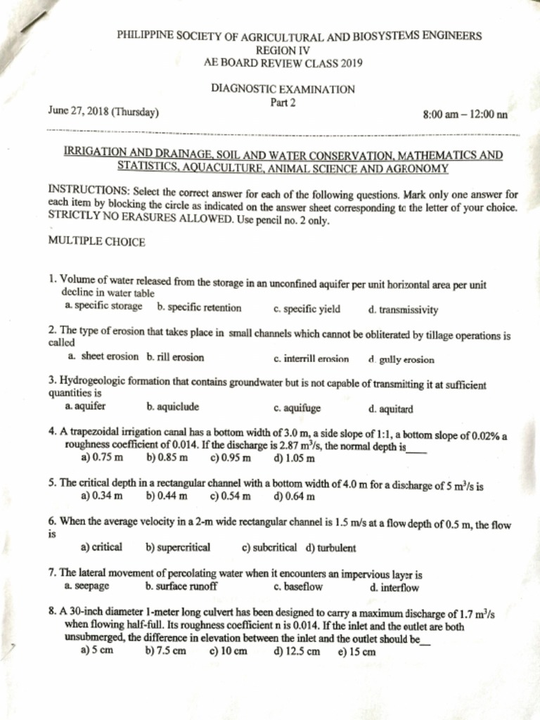 UP Diagnostic Examination Part 2 | PDF