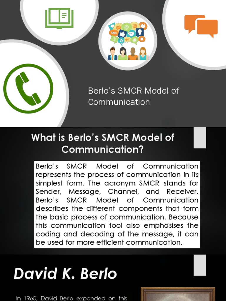Berlo's SMCR Model of Communication Explained | PDF | Communication ...