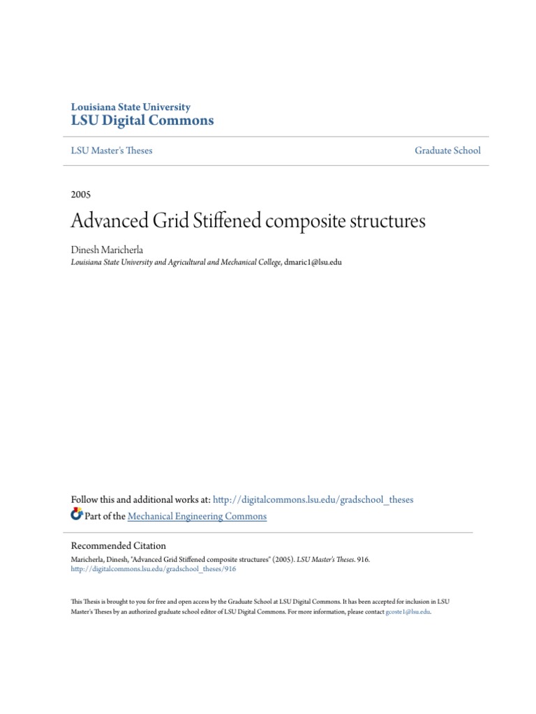 Advanced Grid Stiffened Composite Structures | PDF | Composite Material ...