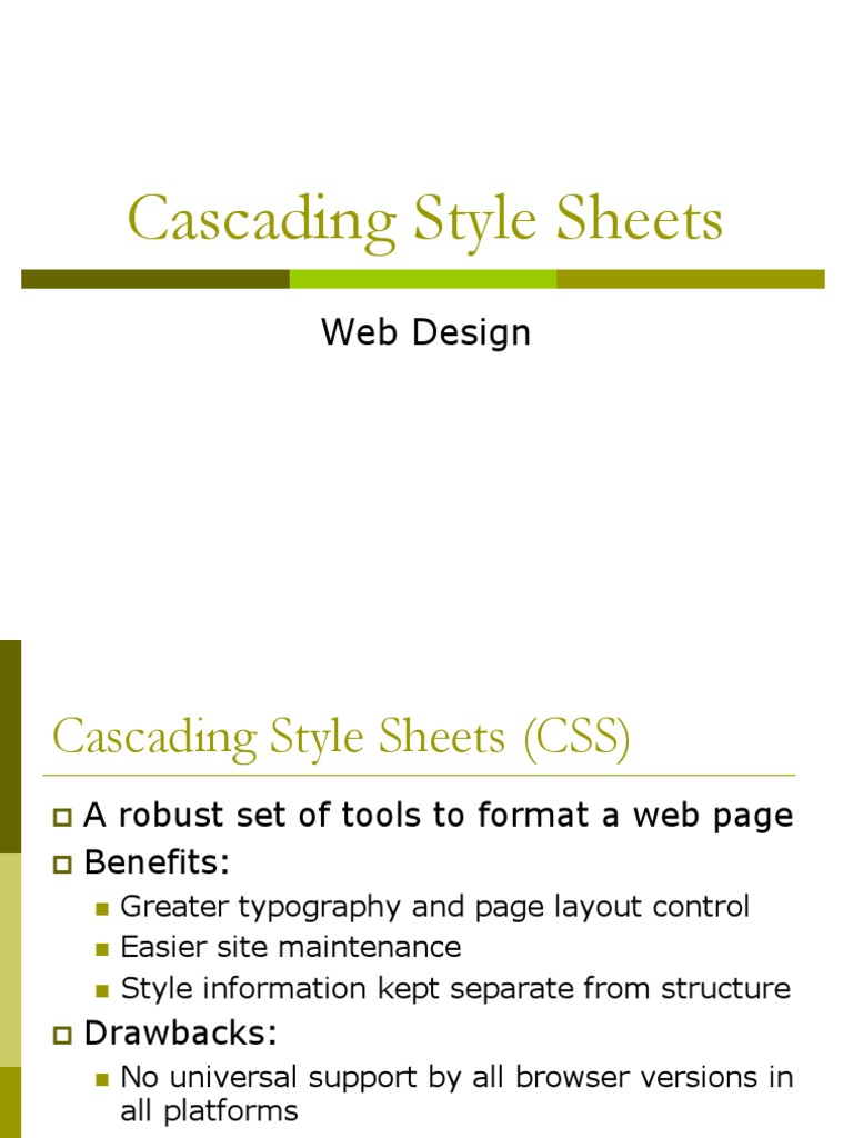 Cascading Style Sheets: Web Design | PDF | Cascading Style Sheets ...