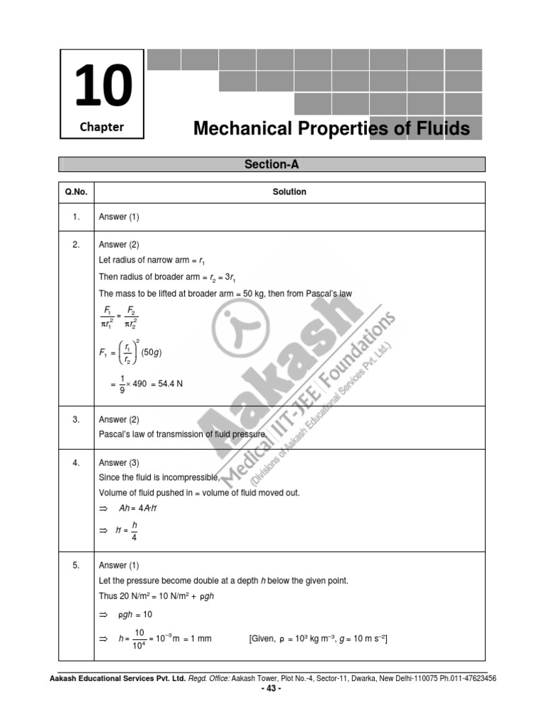 Mechanical Properties of Fluids | PDF | Drop (Liquid) | Buoyancy