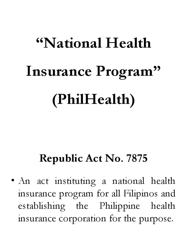 National Health Insurance Program | PDF | Medicare (United States ...