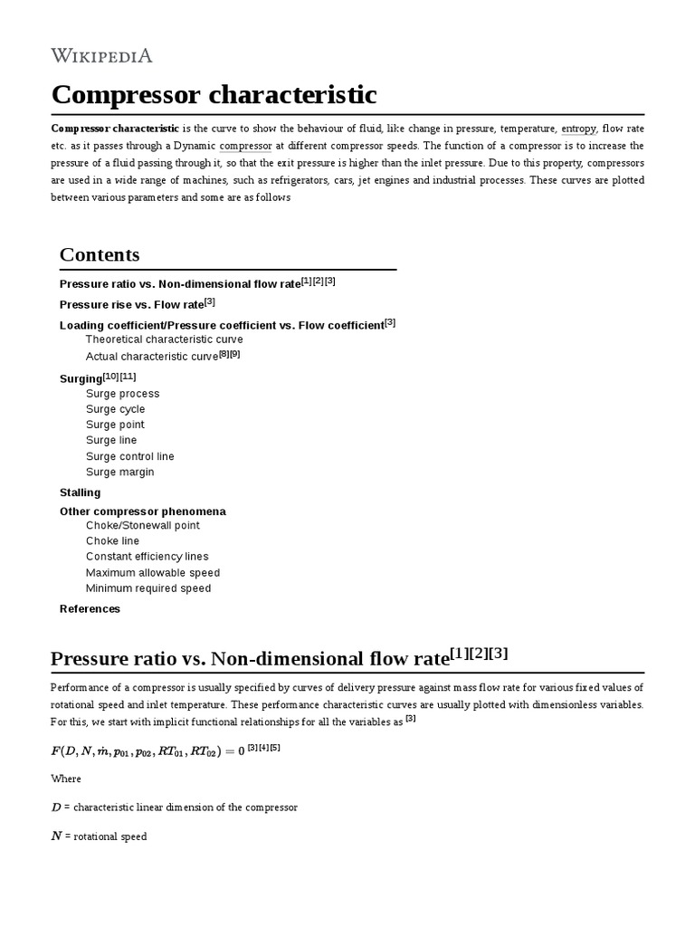 Compressor Characteristic | PDF | Dynamics (Mechanics) | Fluid Mechanics