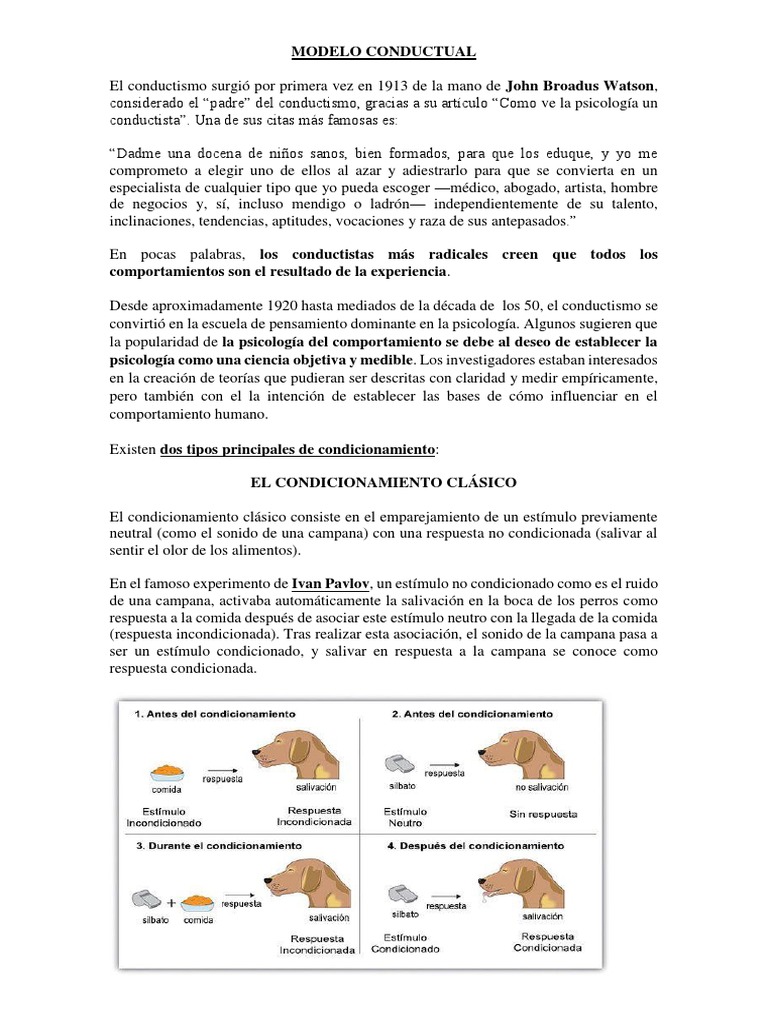Modelo Conductual | PDF | Comportamiento | Sicología