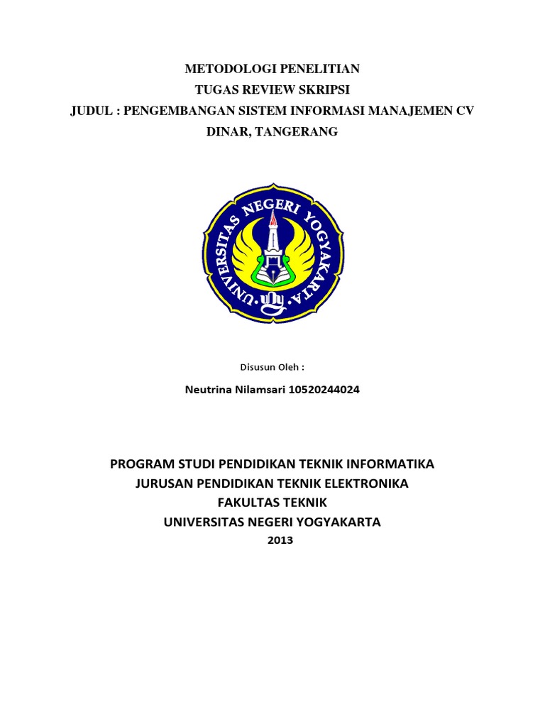 Review Skripsi Sistem Informasi S1 | PDF | Bisnis | Komputer