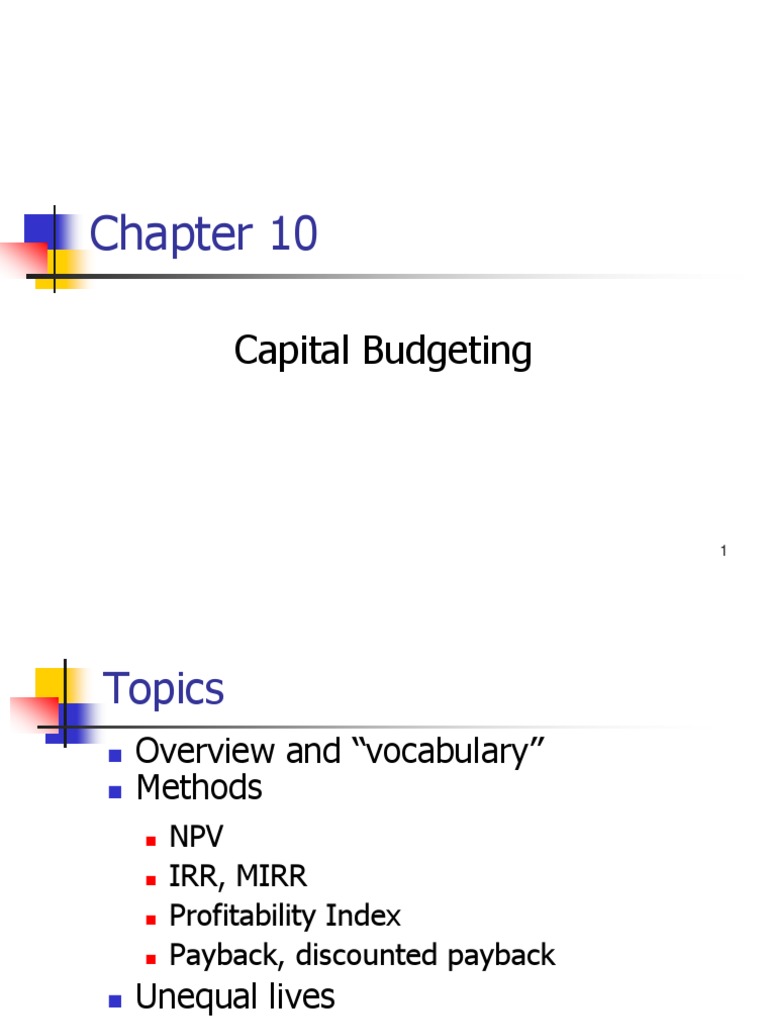Cap Budgeting | PDF | Capital Budgeting | Net Present Value