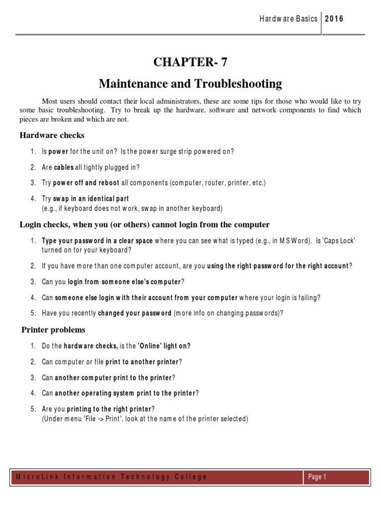 Chapter-7 Maintenance and Troubleshooting12 | PDF | Computer Virus ...