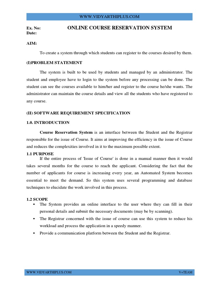 Online Course Reservation System - F | PDF | Web Server | Internet & Web