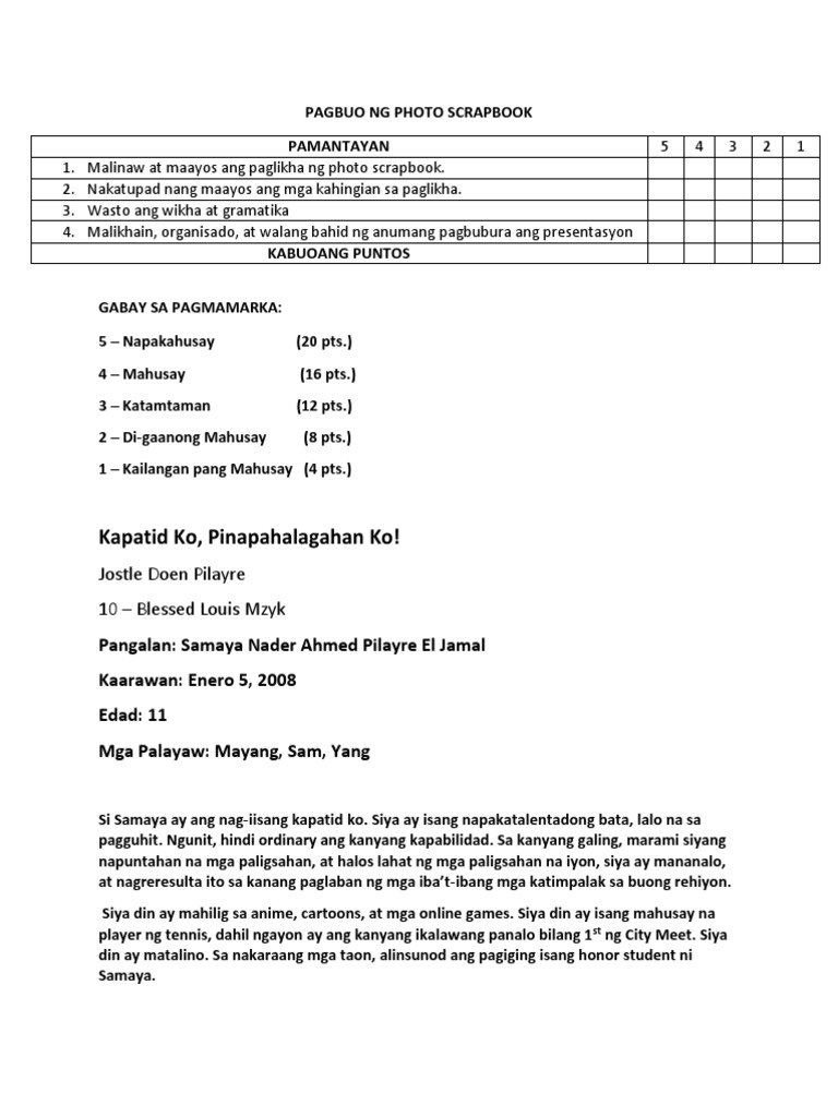Pagbuo NG Photo Scrapbook | PDF