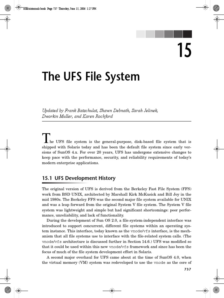 Overview of UFS File System Development | PDF | File System | Computer File
