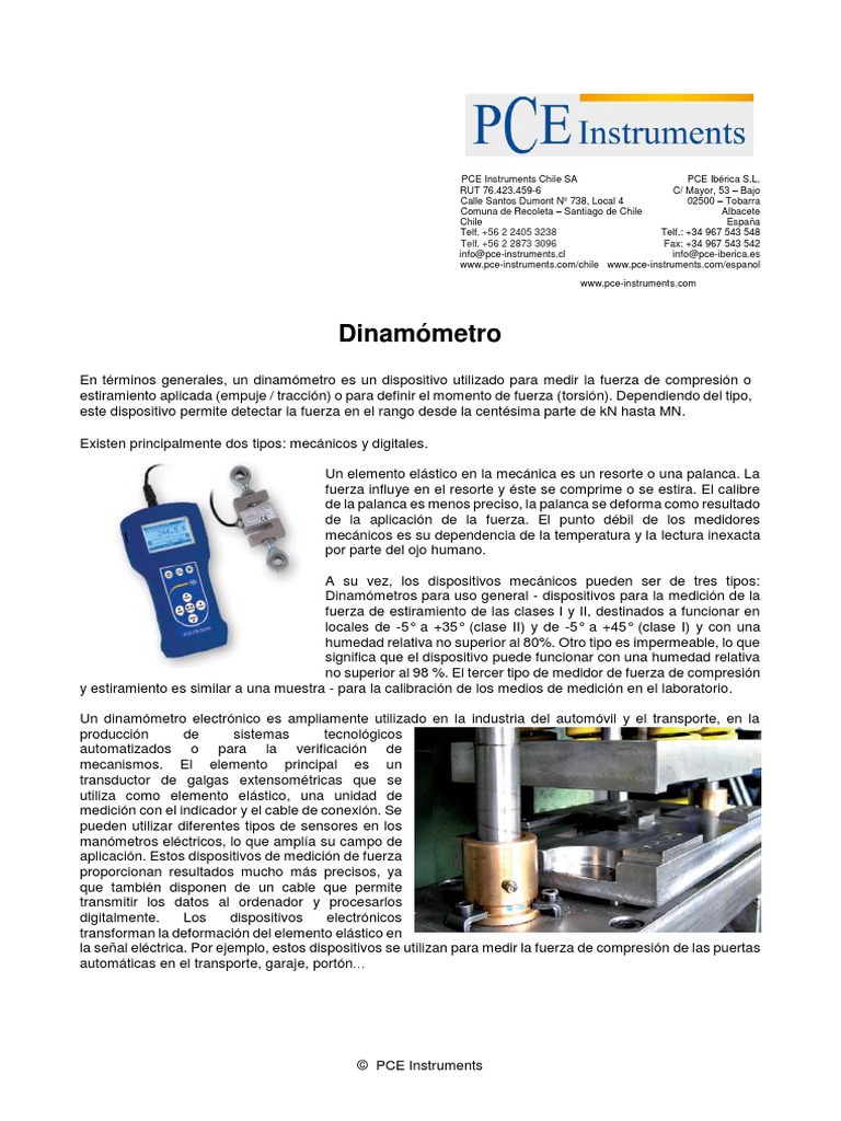 Dinamometro Informacion | PDF | Electrónica | Science