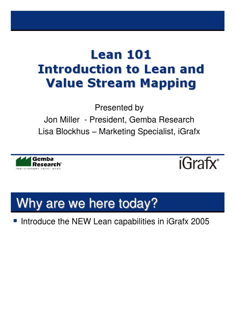 Introduction To Lean and Value Stream Mapping | PDF | Lean ...
