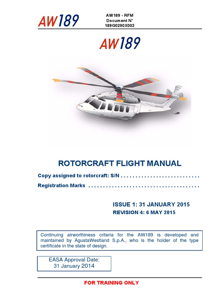 AW189 RFM - Rev 4 | PDF | Airspeed | Flight Recorder