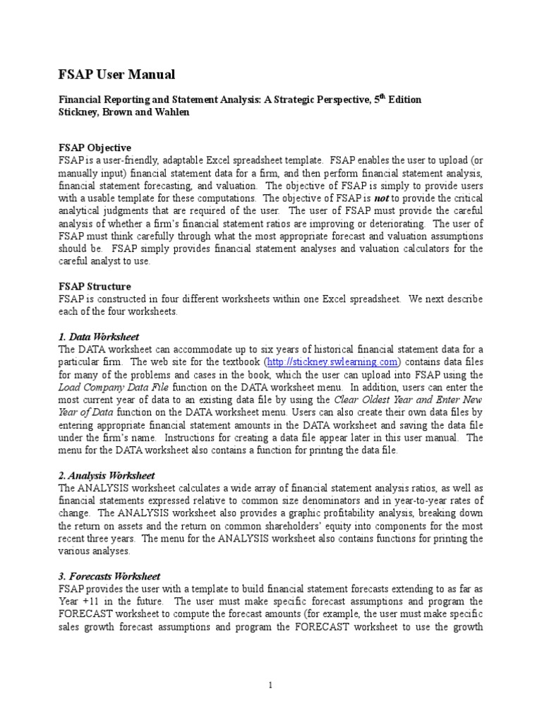 FSAP Manual | PDF | Valuation (Finance) | Dividend