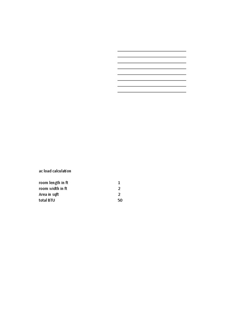 Room AC Load Calculation Guide | PDF