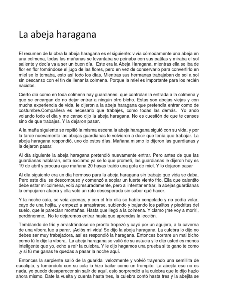 La Abeja Haragana Pdf