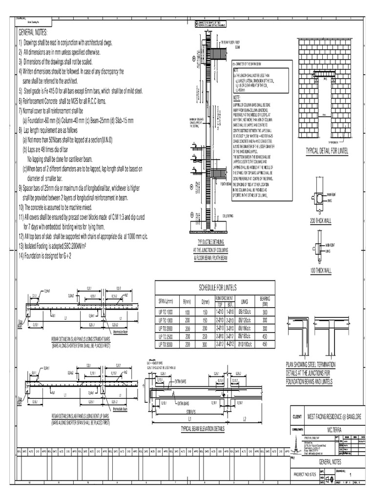 G+2 Footing and Column Details | PDF | Structural Engineering | Nature