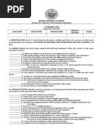 Creative Writing Exam With Answer Key | PDF | Poetry