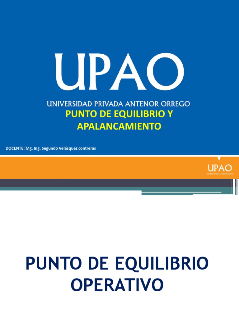 Análisis de Apalancamiento y Punto de Equilibrio | PDF | Apalancamiento ...