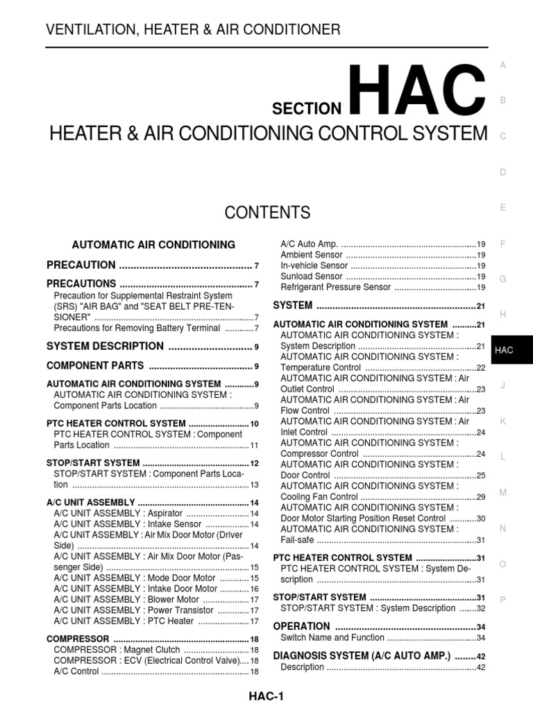 Hac - Heater & Air Conditioning Control System | PDF | Air Conditioning ...